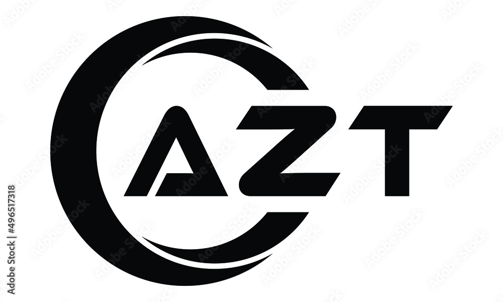 AZT swoosh logo design vector template | monogram logo | abstract logo ...