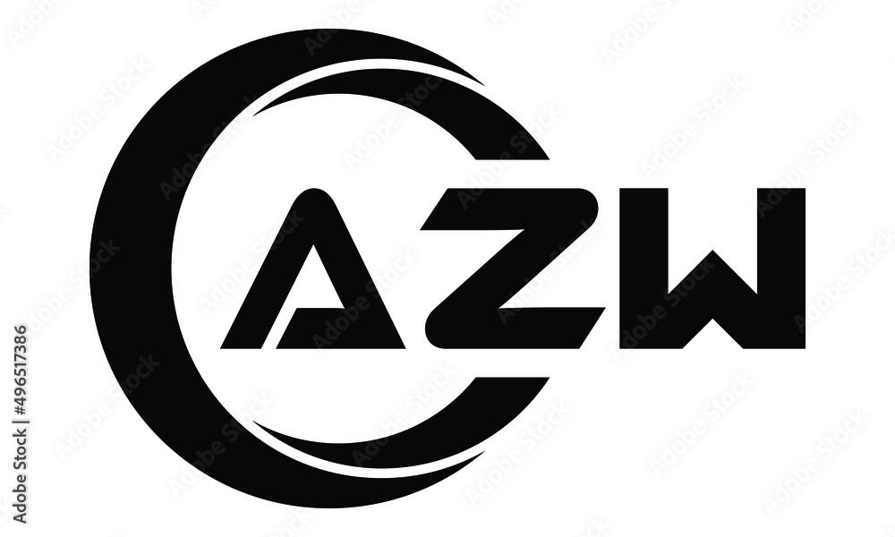 AZW swoosh logo design vector template | monogram logo | abstract logo ...