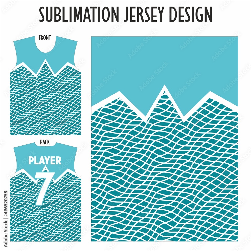 Pattern for sublimation. Football jersey template. Ready to print ...