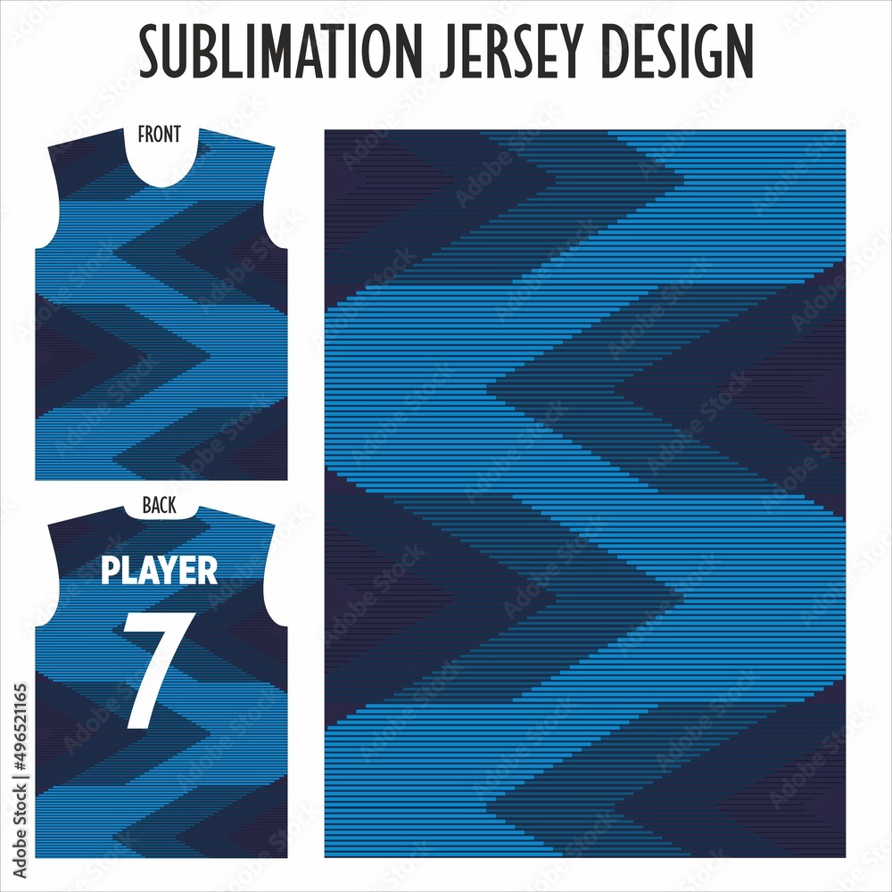 Jersey pattern. Pattern for sublimation. Football kit mockup. Template ...