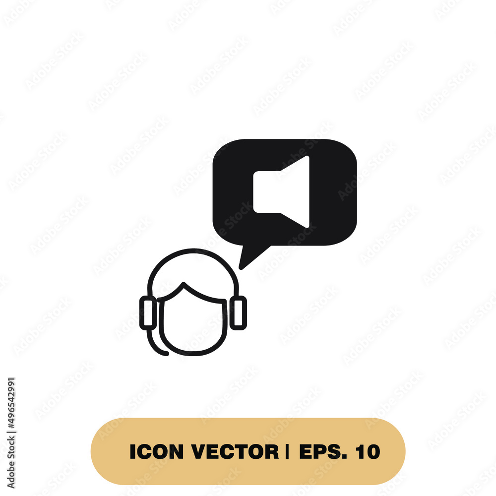 Voice icons symbol vector elements for infographic web Stock Vector ...