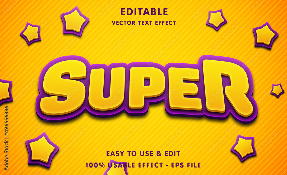 super editable text effect with modern and simple style, usable for ...