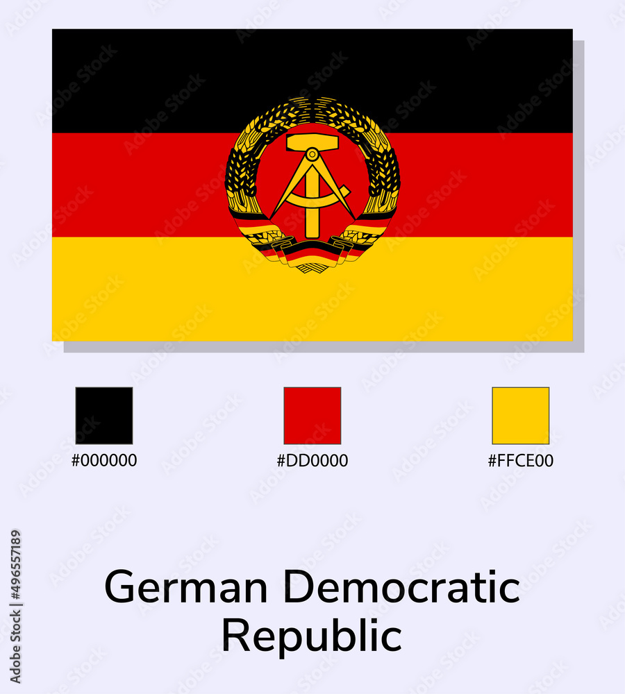 Vector Illustration of German Democratic Republic flag isolated on ...