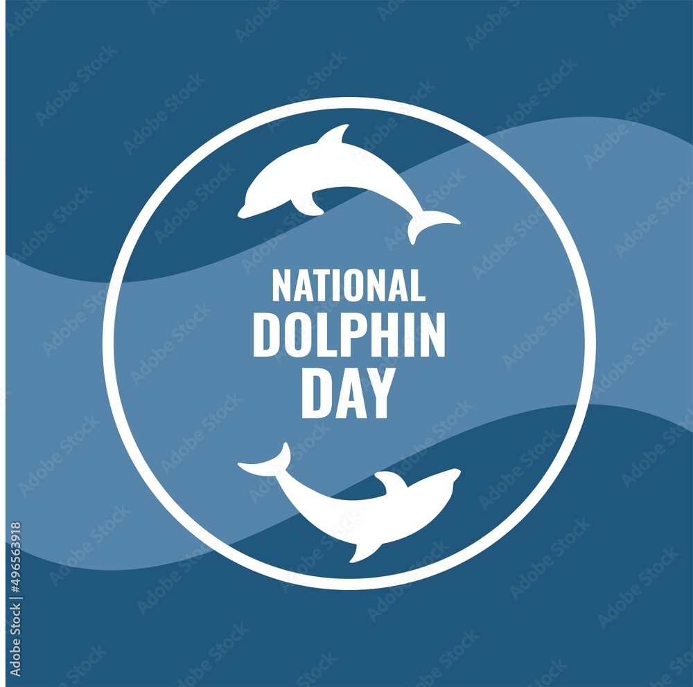 Dolphin Silhouette Icon Vector, National Dolphin Day Design Concept ...