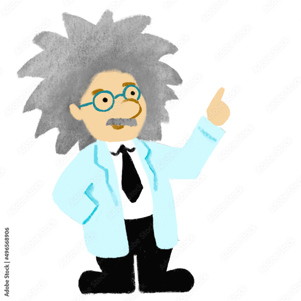 Scientist Chemist intellegence old teacher with professor look ...