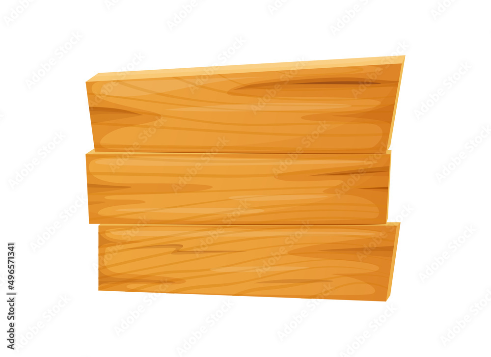 Wooden signs, signs in cartoon style. Rustic board in cartoon style ...