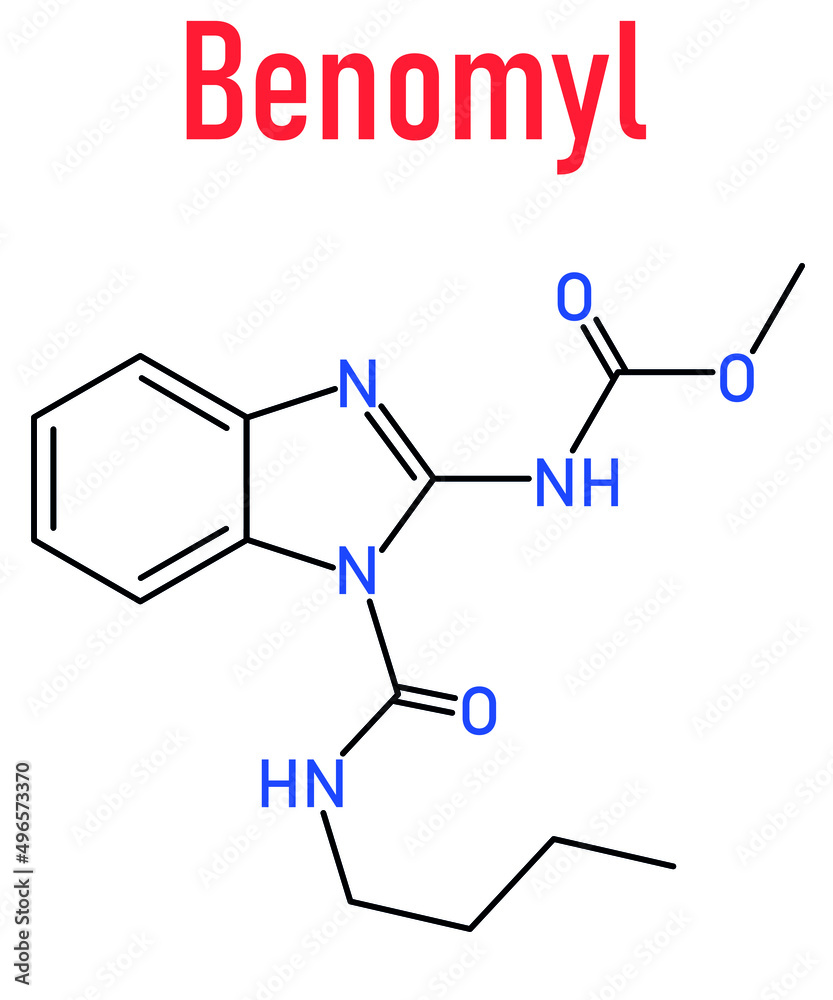 Benomyl fungicide molecule. Skeletal formula. Stock Vector | Adobe Stock