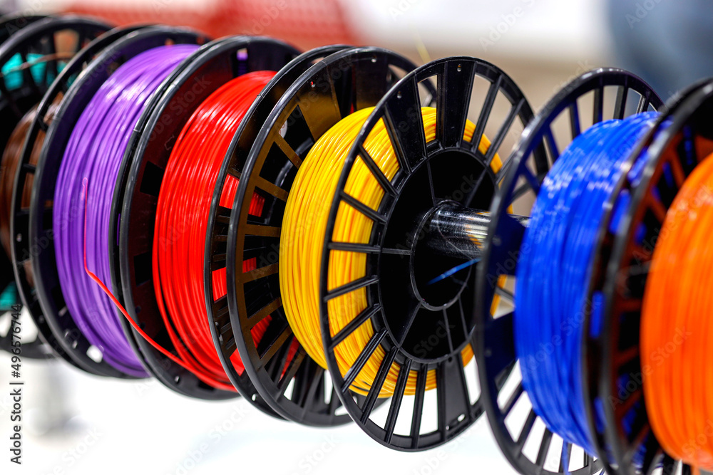 3d handle (pen). Colored plastic in coils. 3d paintings and figures ...