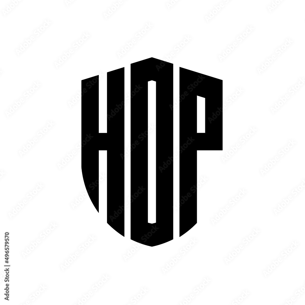 Vecteur Stock HDP letter logo design. HDP modern letter logo with black ...