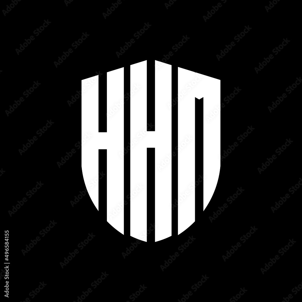 HHM letter logo design. HHM modern letter logo with black background ...