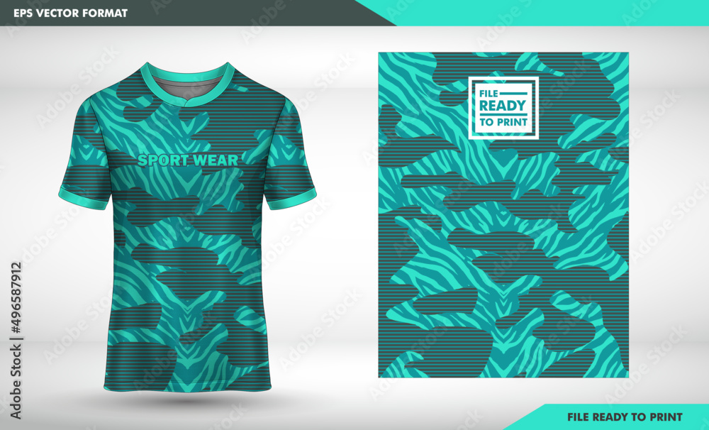 loreng design animal texture, t-shirt sport design template, Soccer ...