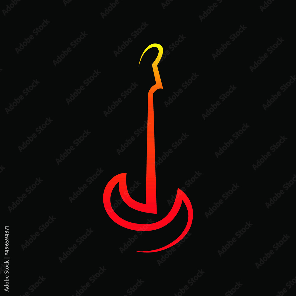 Abstract electric guitar symbol on black backdrop. Design element Stock ...