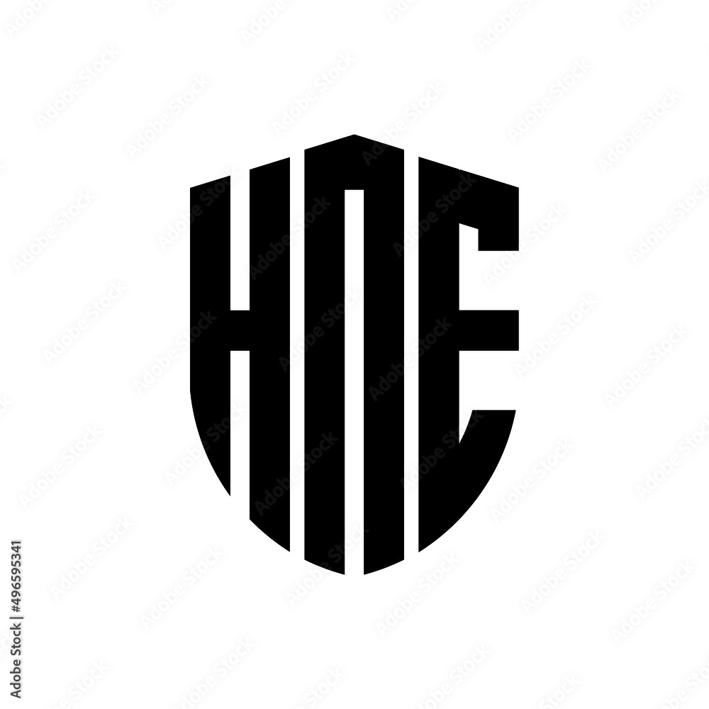 HNE letter logo design. HNE modern letter logo with black background. HNE creative letter logo ...