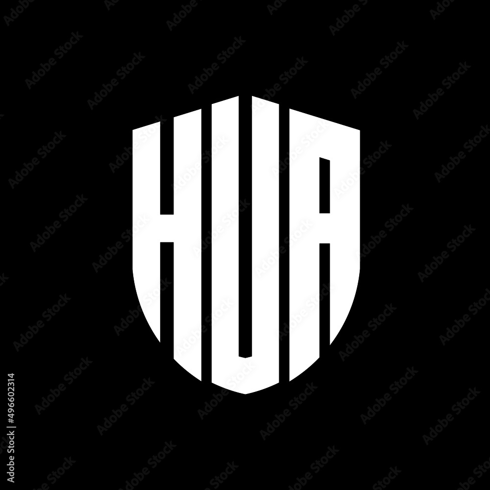 HVA letter logo design. HVA modern letter logo with black background ...