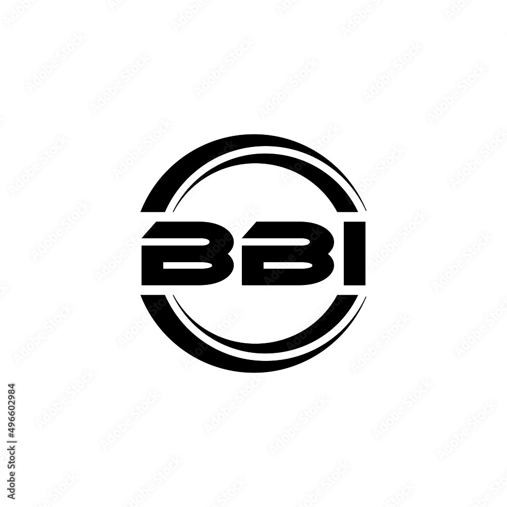 BBI letter logo design with white background in illustrator, vector ...