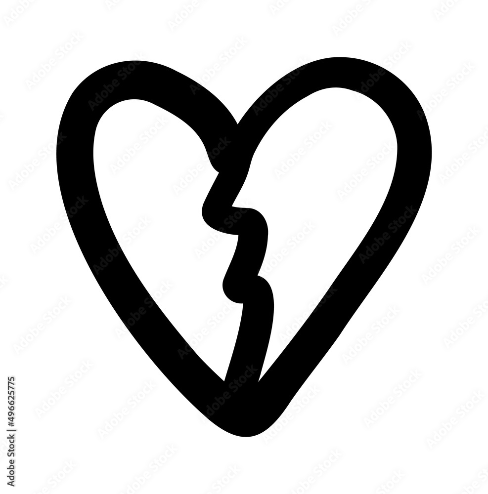 Doodle hearts. Love hand drawn cute line heart set. Vector shapes Stock ...