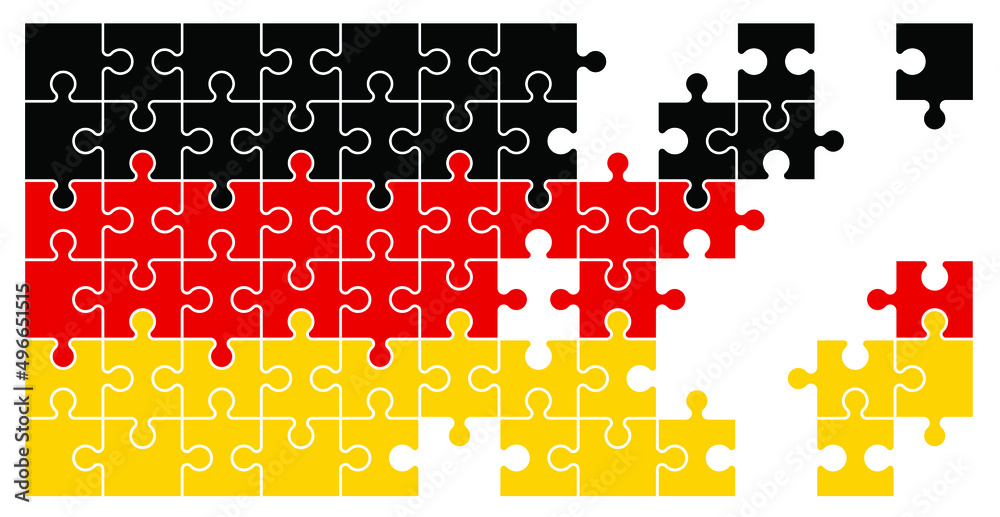 jigsaw puzzle pieces with Flag Germany. Puzzle pieces icon or pictogram ...