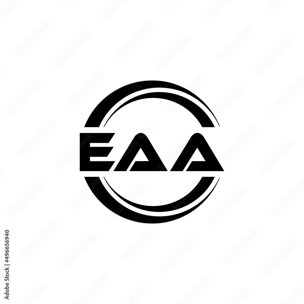 EAA letter logo design with white background in illustrator, vector ...