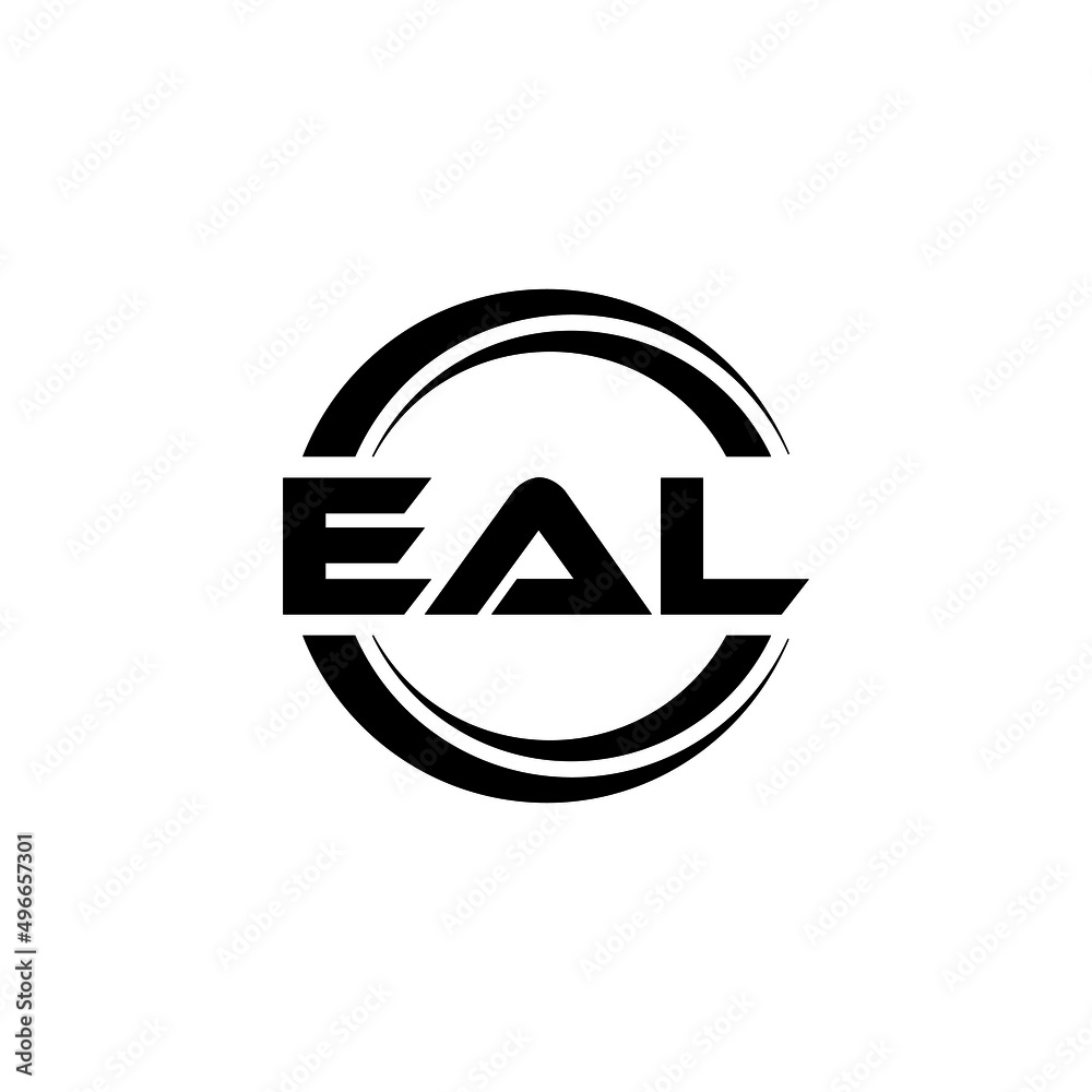 EAL letter logo design with white background in illustrator, vector ...