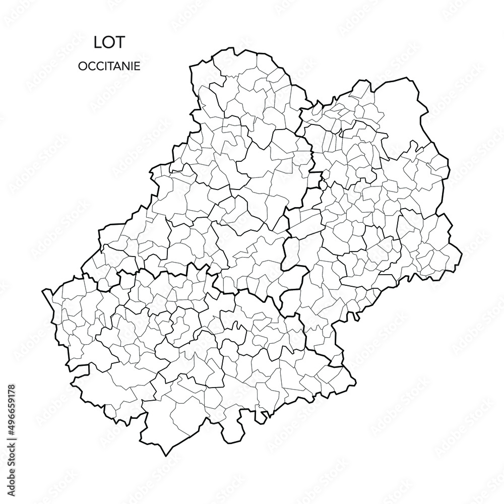 Map of the Geopolitical Subdivisions of The Département Du Lot ...