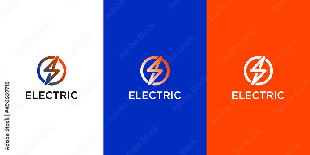 circle electric logo, icon, symbol, design template Stock Vector ...