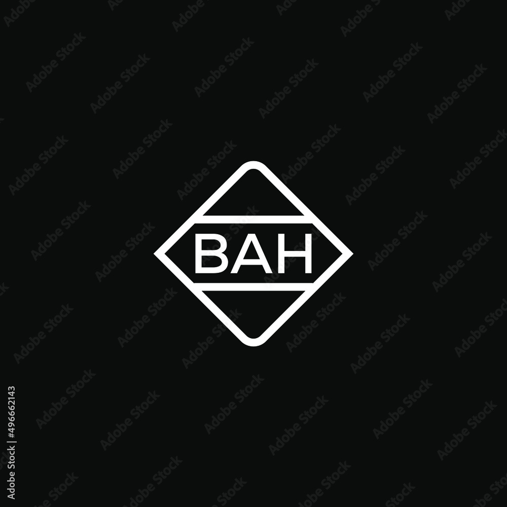 BAH letter design for logo and icon.BAH monogram logo.vector ...