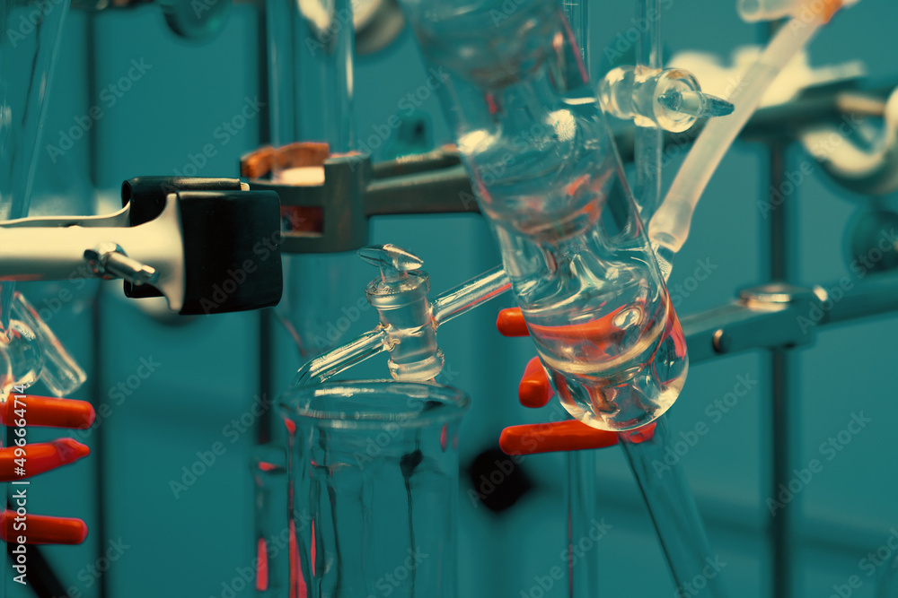 Laboratory device for distillation of volatile liquid fractions Stock ...