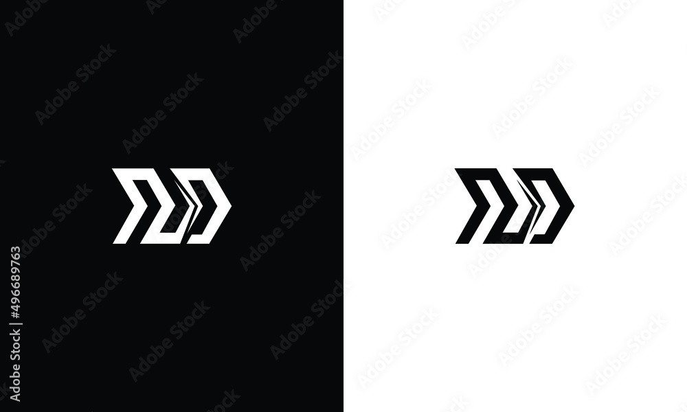 ND letter designs with black and white background for logo and icons ...