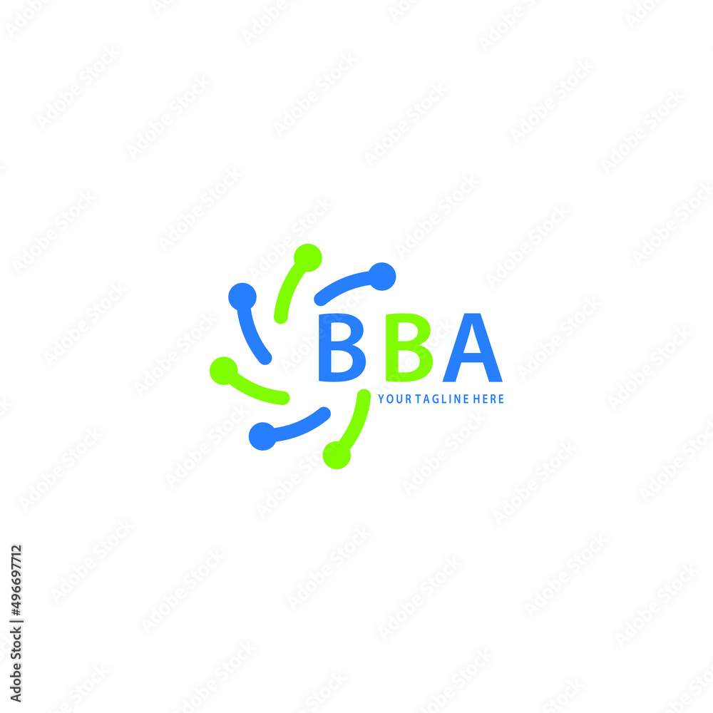 BBA logo design initial creative letter on white background. BBA vector ...
