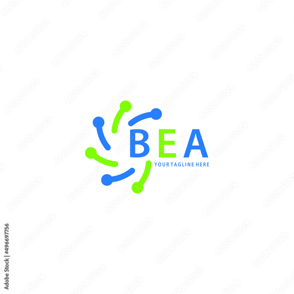 BEA logo design initial creative letter on white background. BEA vector ...