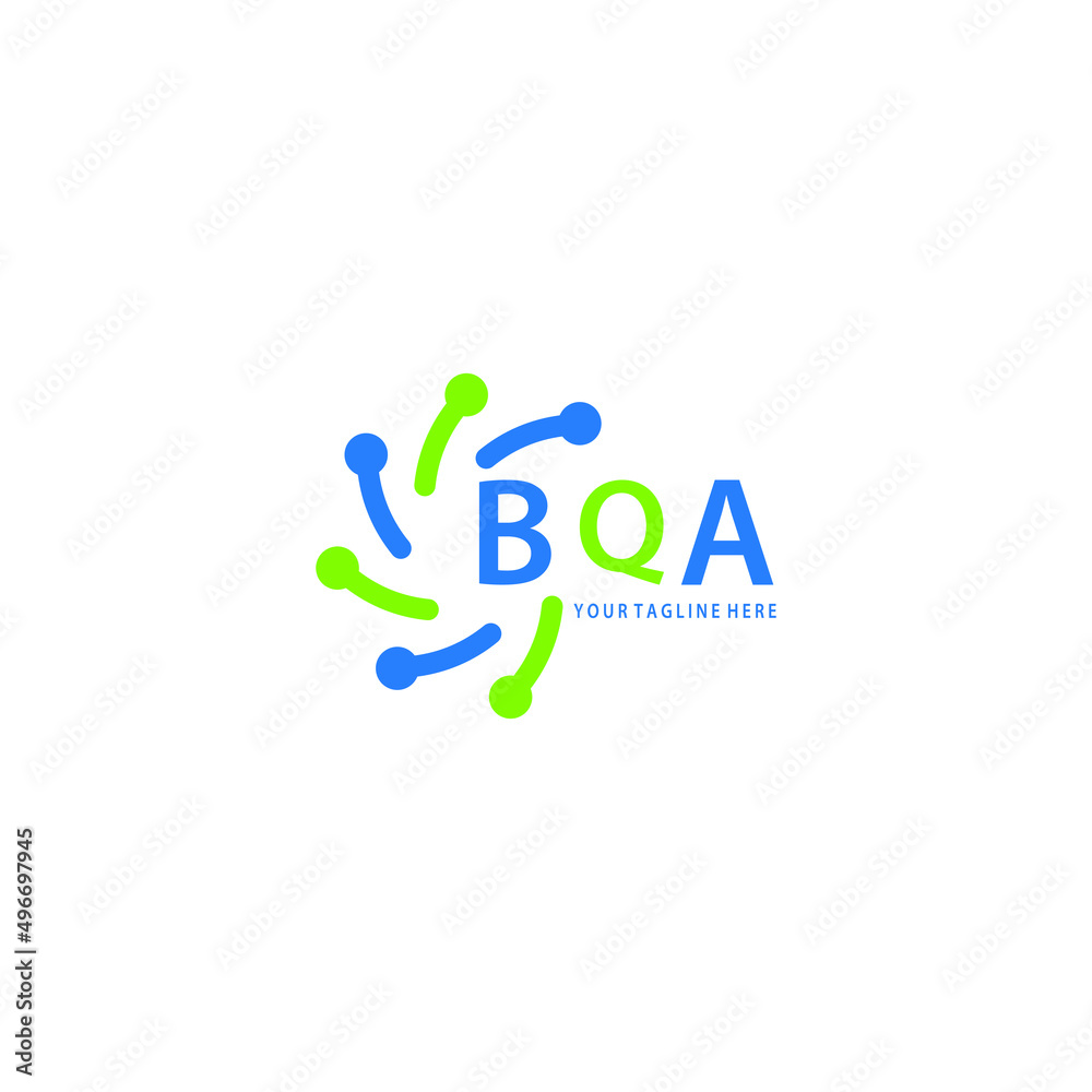 BQA logo design initial creative letter on white background. BQA vector ...