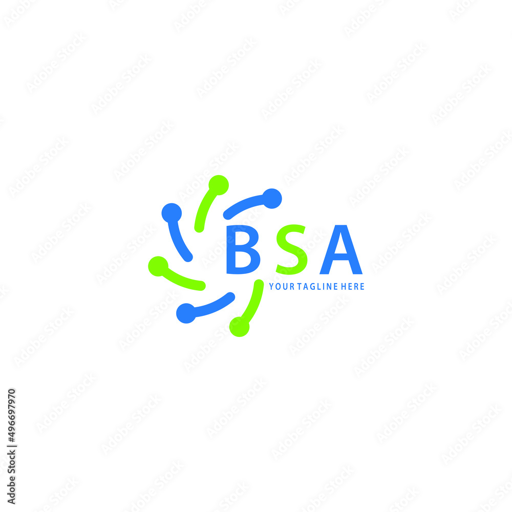 BSA logo design initial creative letter on white background. BSA vector ...
