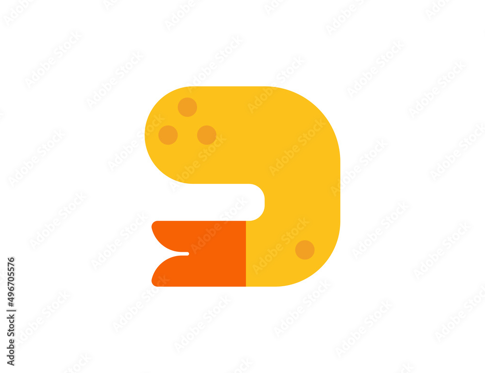 Fried Shrimp vector flat emoticon. Isolated Fried Shrimp emoji ...