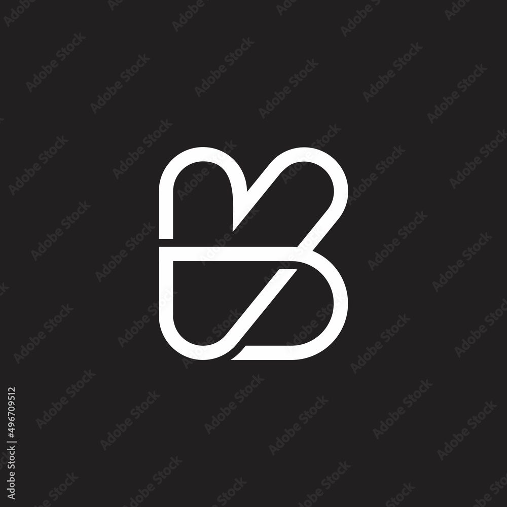 letter vb infinity geometric line symbol logo vector Stock Vector ...