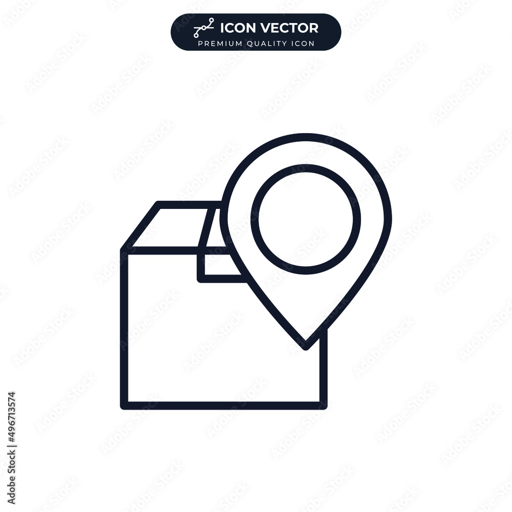 pin poin package icon symbol template for graphic and web design ...