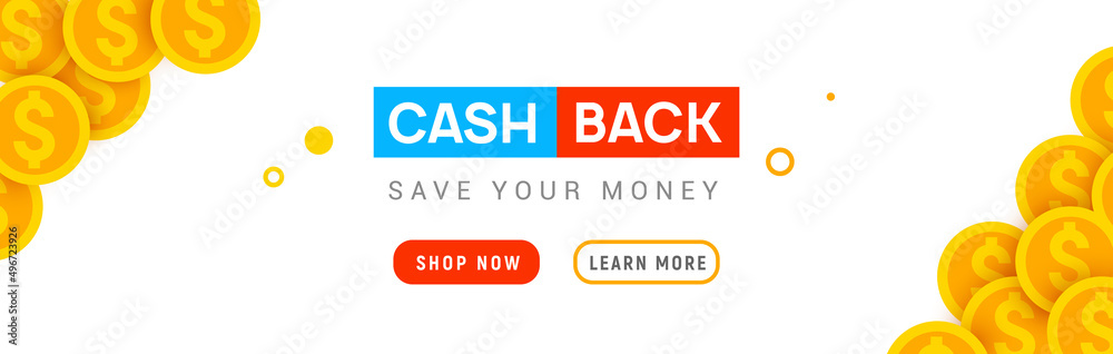 Cash back offer banner design. Promotion refund cashback money sale ...