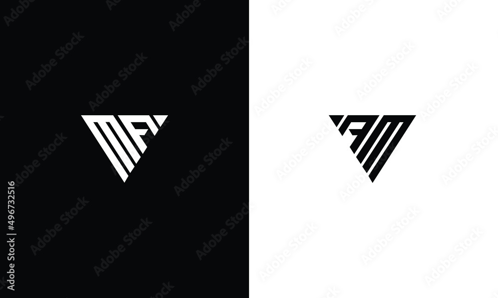 MA AM Letter Logo Design Template Vector Stock Vector | Adobe Stock