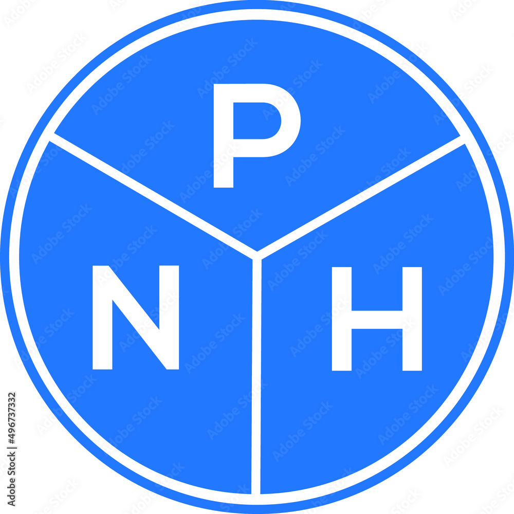 Pnh Letter Logo Design On White Background Pnh Creative Circle Letter Logo Concept Pnh Letter