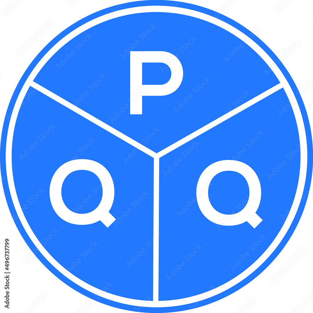 PQQ letter logo design on white background. PQQ creative circle letter ...