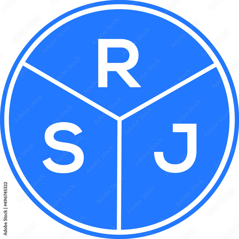 RSJ letter logo design on white background. RSJ creative circle letter ...
