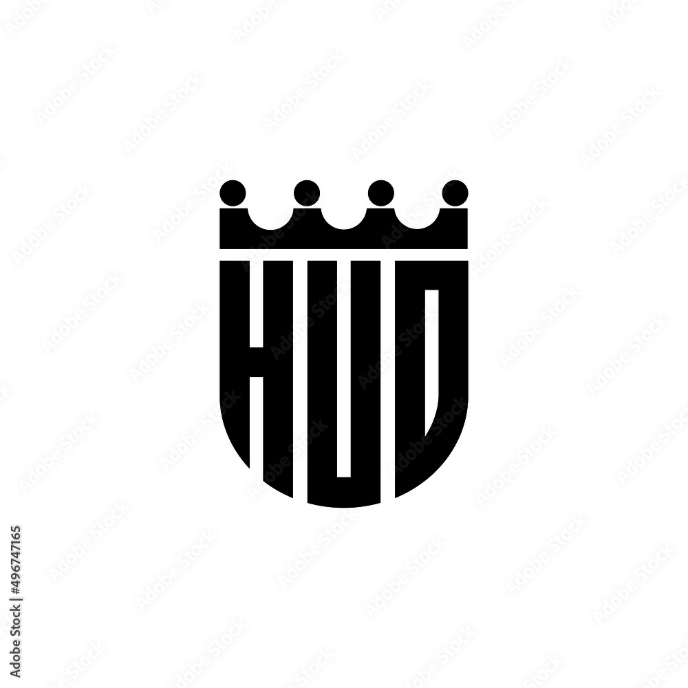 HUO letter logo design with white background in illustrator, vector ...