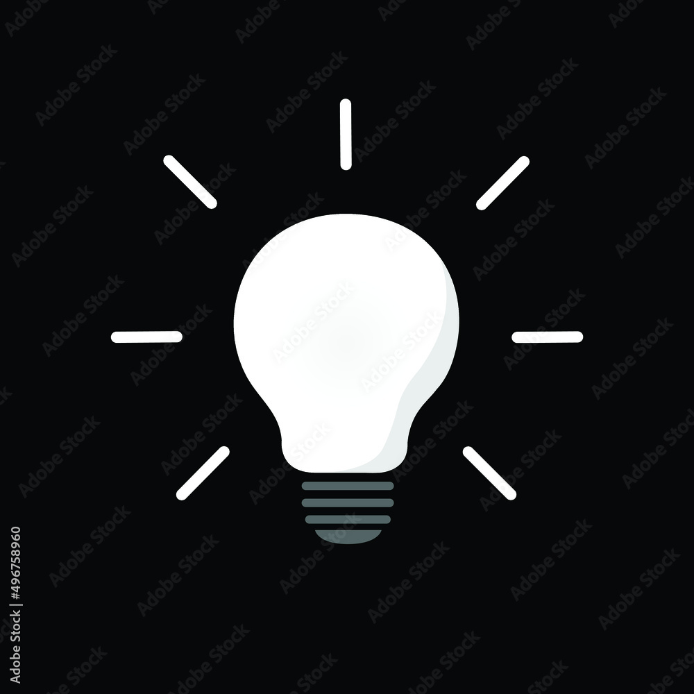 Light bulb icon. Energy and thinking symbol. Creative idea and ...
