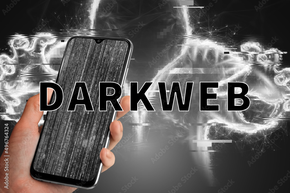 Foto de Dark web, shadow crime, internet crime concept, hidden internet ...