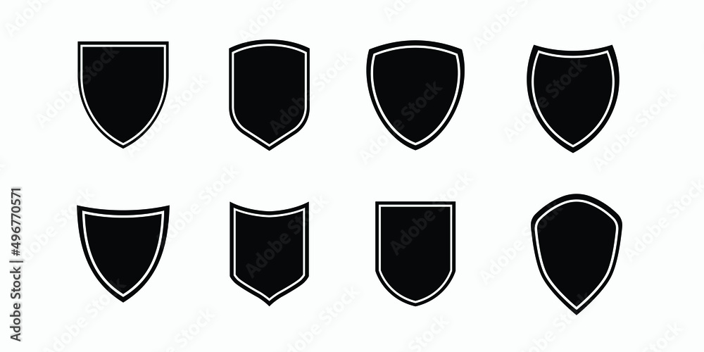 Set Of Shield icon, Heraldic shields, Black Labels, Vintage badges ...