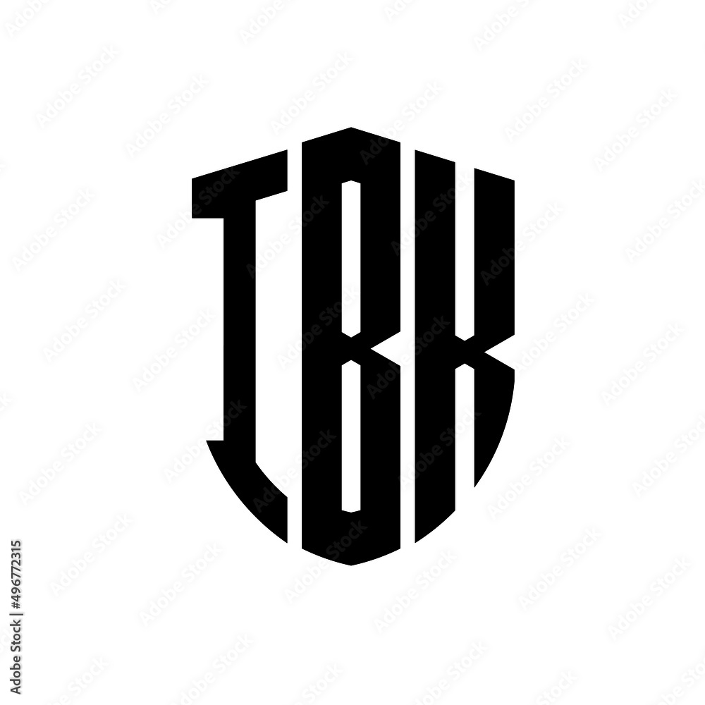 IBK letter logo design. IBK modern letter logo with black background. IBK creative letter logo ...