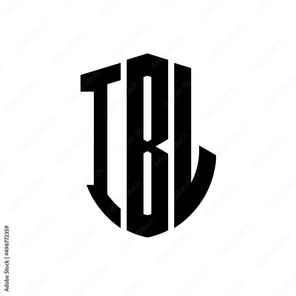 IBL letter logo design. IBL modern letter logo with black background ...
