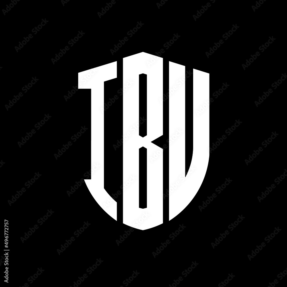 IBU letter logo design. IBU modern letter logo with black background ...