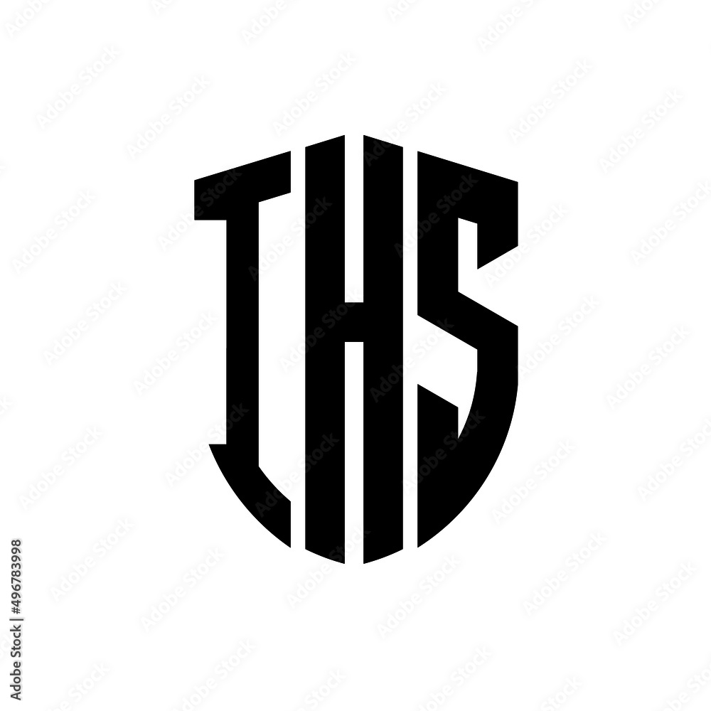 IHS letter logo design. IHS modern letter logo with black background ...
