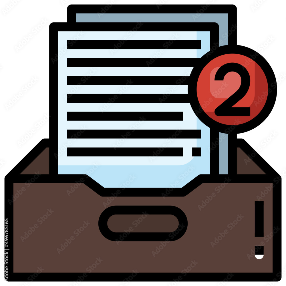 Vetor de INBOX filled outline icon,linear,outline,graphic,illustration ...
