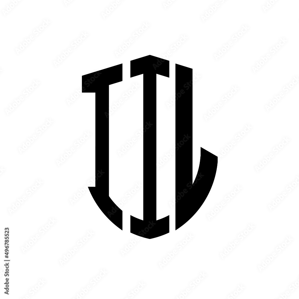 IIL letter logo design. IIL modern letter logo with black background ...